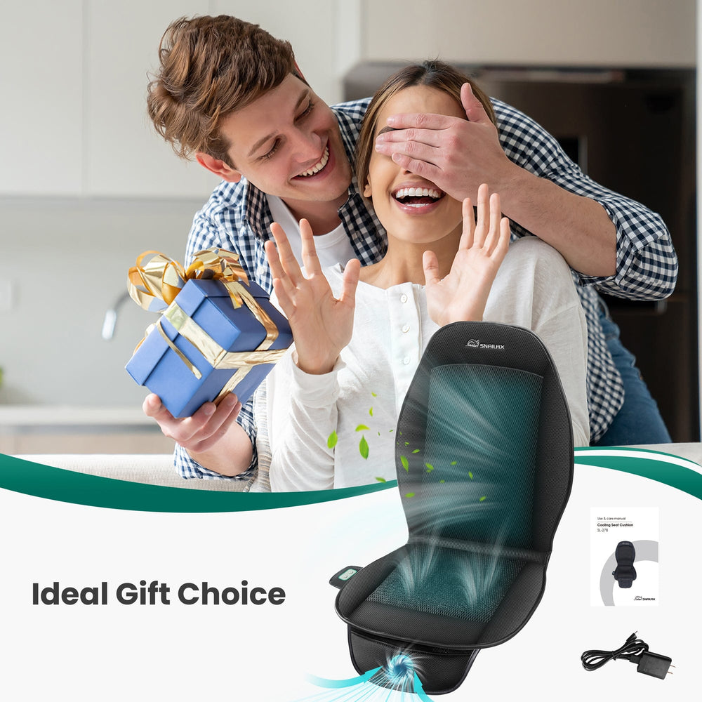 Cooling Car Seat Cover with Fan - Ventilated Mesh for Summer Comfort