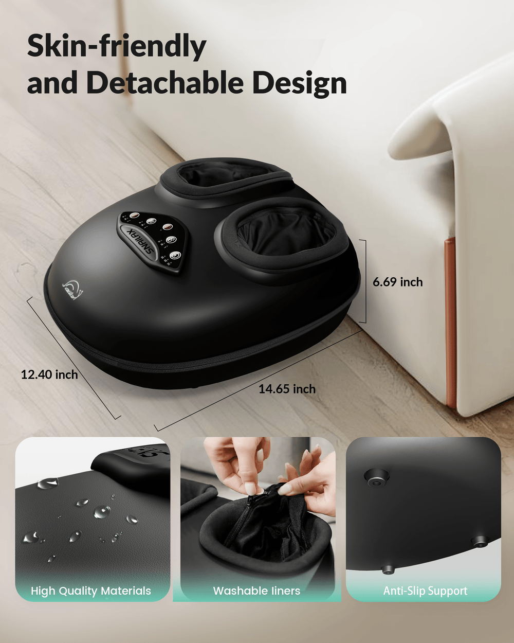 Shiatsu Foot Massage Machine with Heat & Adjustable Intensity